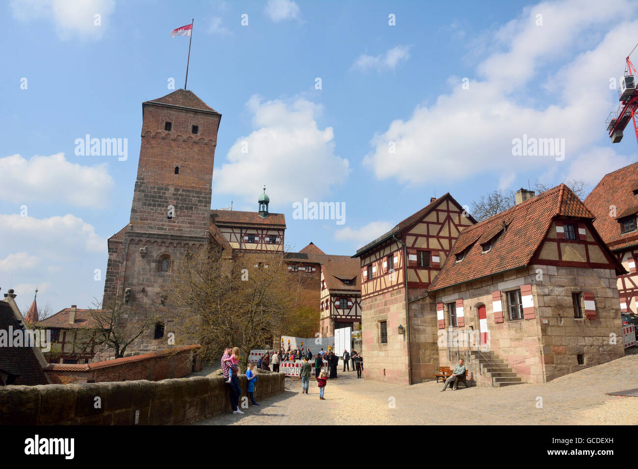 Courtyard of Kaiserburg castle in Nuremberg Stock Photo - Alamy