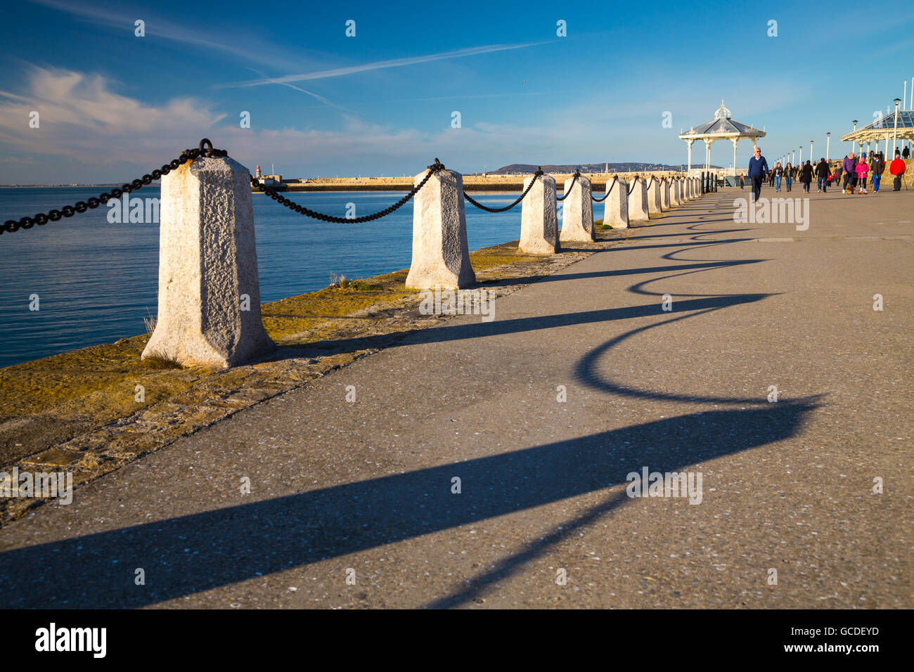 Dun Laoghaire Harbour's East Pier Dublin, Ireland Stock Photo - Alamy