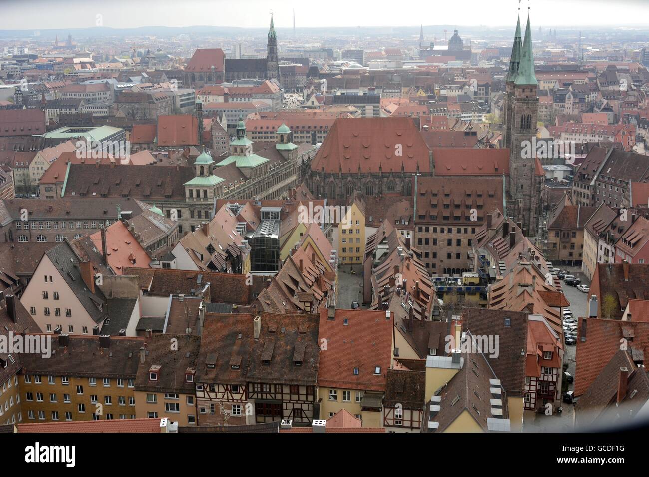 Nuremberg, Germany – April 10, 2016. View over Old Town quarter of ...