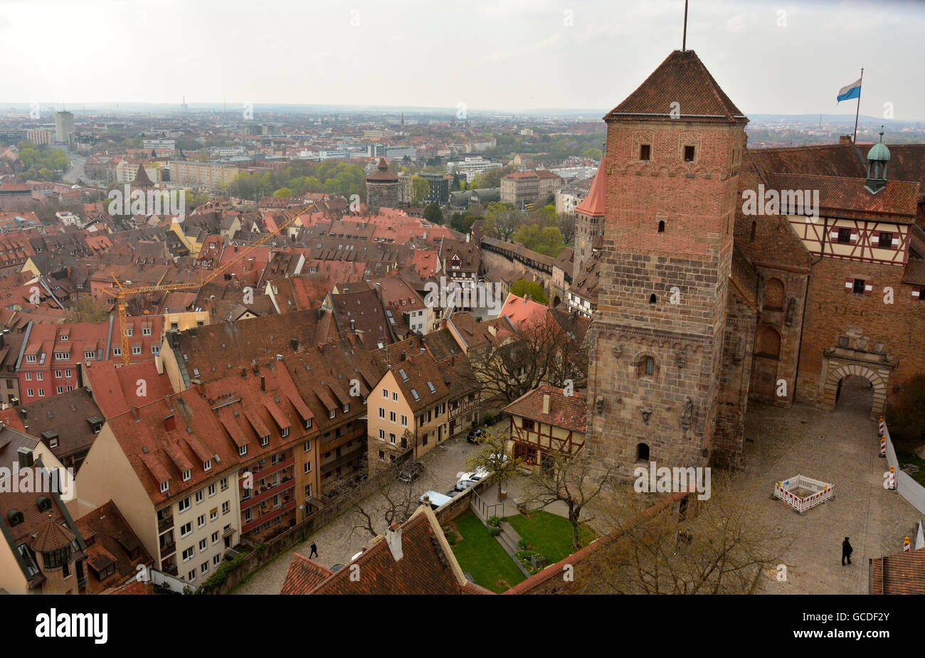 Courtyard of Kaiserburg castle in Nuremberg Stock Photo - Alamy