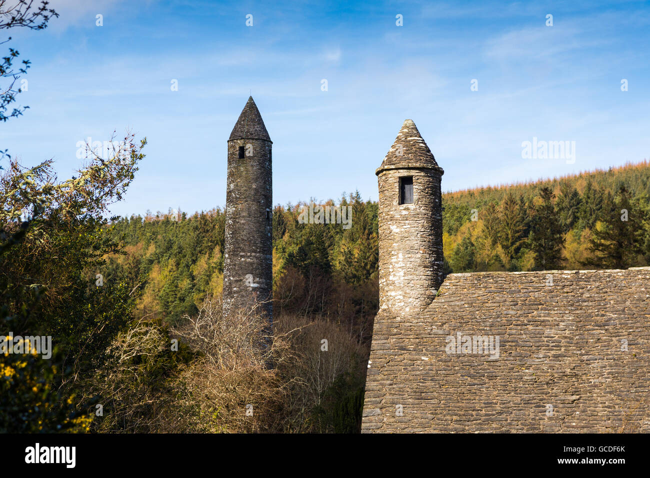 The Monastic City in Glendalough, Co. Wicklow Stock Photo - Alamy