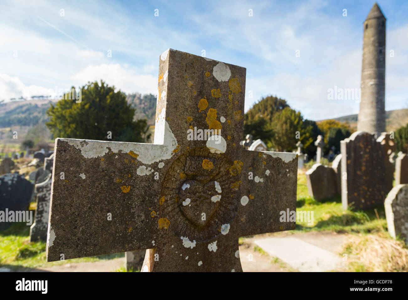 The Monastic City in Glendalough, Co. Wicklow Stock Photo - Alamy