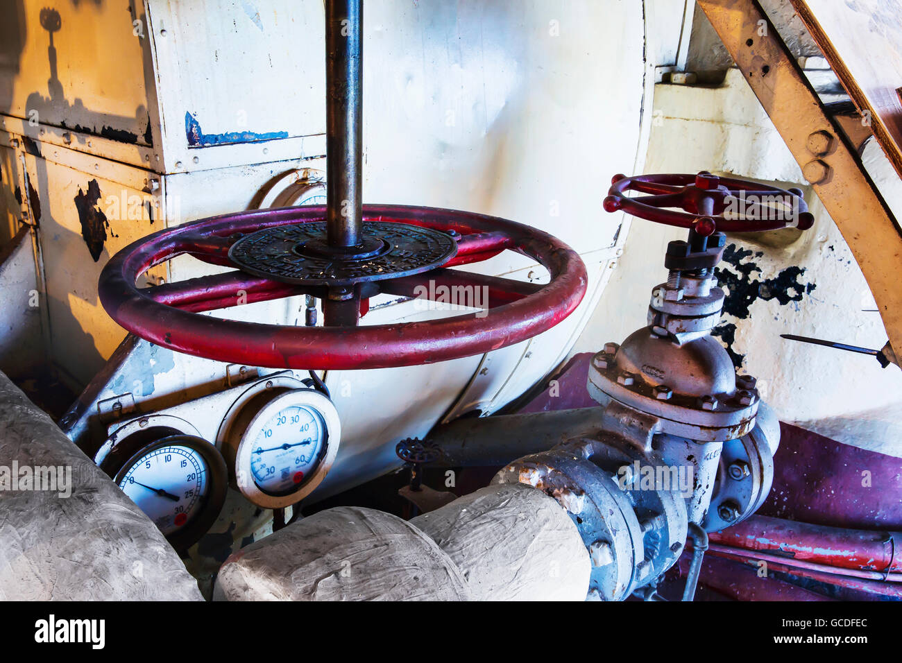 Valves and steam pipes, Steam generator,steam turbine, Seattle, WA ...