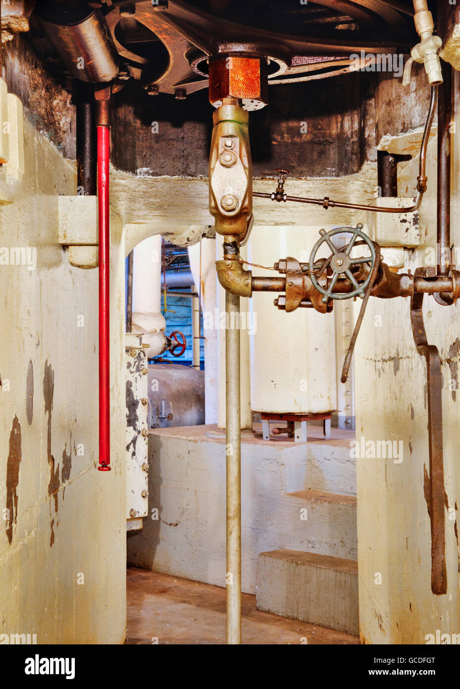 Vintage mechanics. Steam generator,steam turbine, Seattle, WA ...