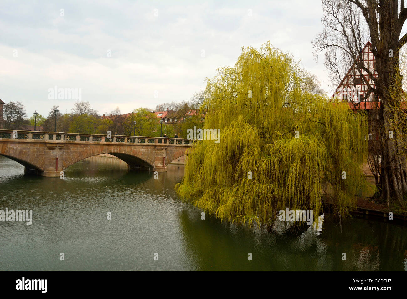 Maxbrucke bridge across Pegnitz river in Nuremberg Stock Photo - Alamy