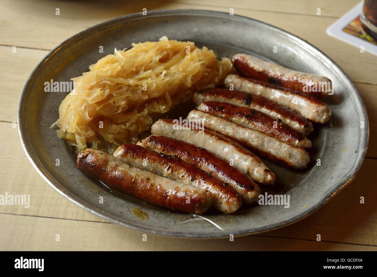 Bratwurst sauerkraut hi-res stock photography and images - Alamy
