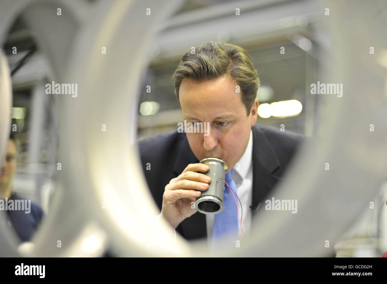 Cameron visits Dyson factory Stock Photo - Alamy