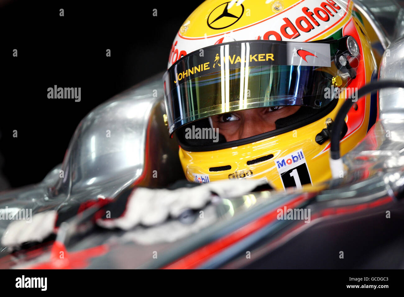F1 headshot head shot portrait lewishamiltoncollection hi-res stock ...