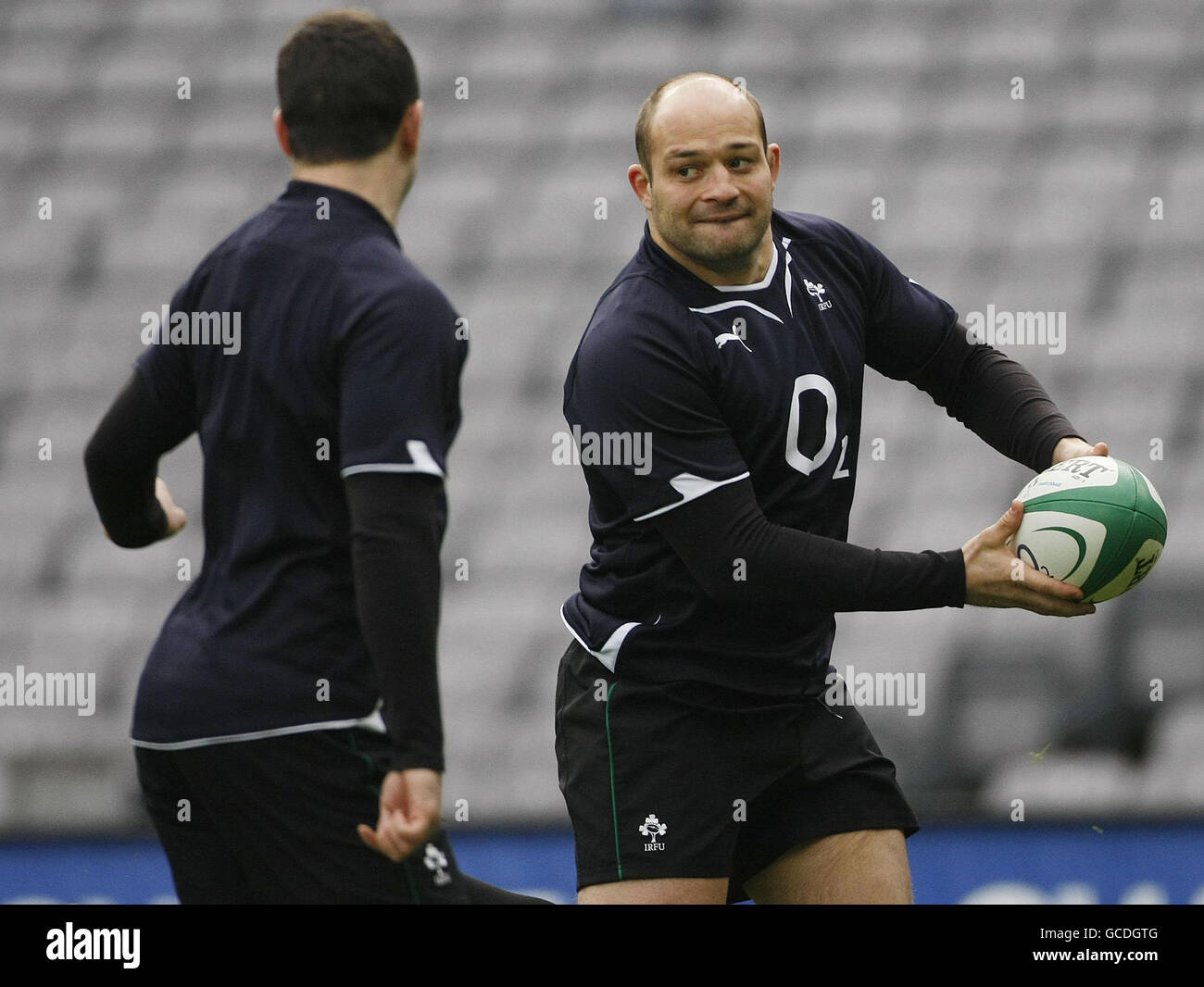 Paddy wallace rory best irelands captains run croke park hi-res stock ...