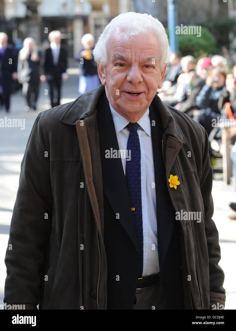 Writer and comedian Barry Cryer arrives for the service of celebration ...
