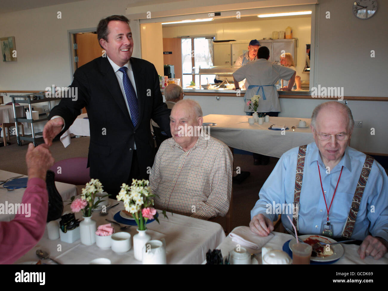 Shadow defence secretary Dr Liam Fox MP visits the Edinburgh Erskine ...