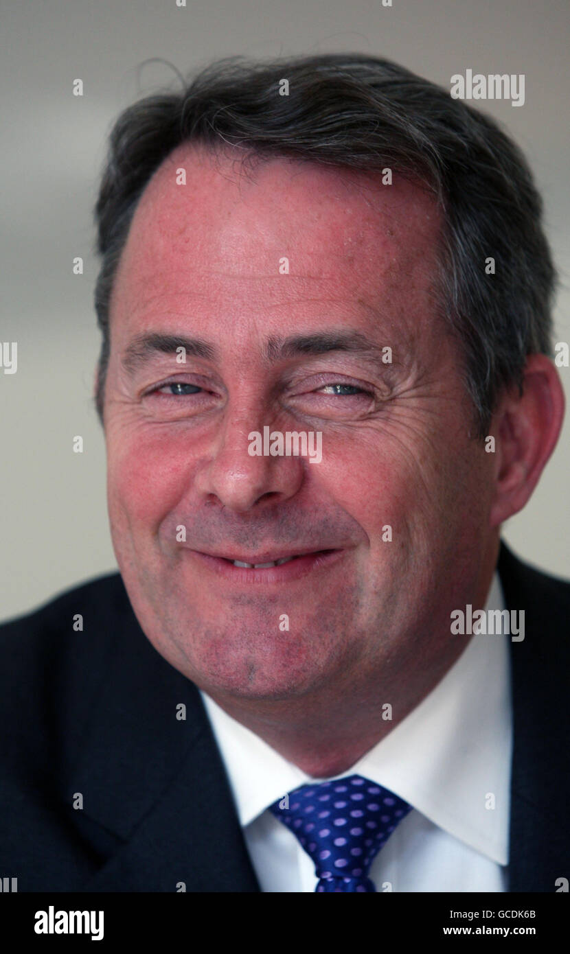 Shadow defence secretary Dr Liam Fox MP visits the Edinburgh Erskine ...