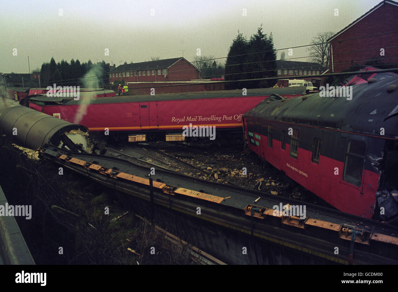 THE SCENES OF DEVASTATION FOLLOWING THE RAIL CRASH AT RICKERSCOTE ...