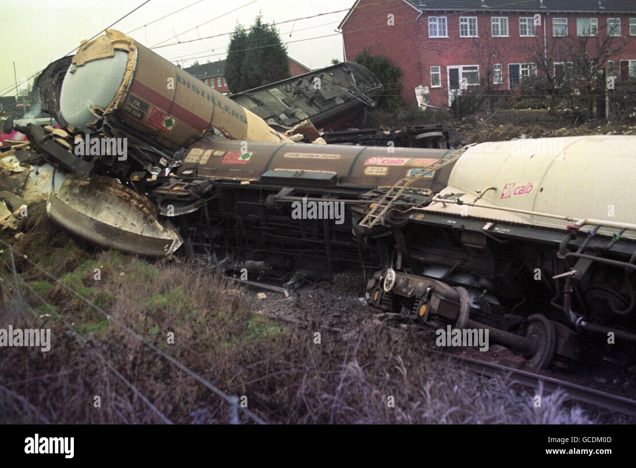 THE SCENE OF DEVASTATION FOLLOWING THE RAIL CRASH AT RICKERSCOTE ...