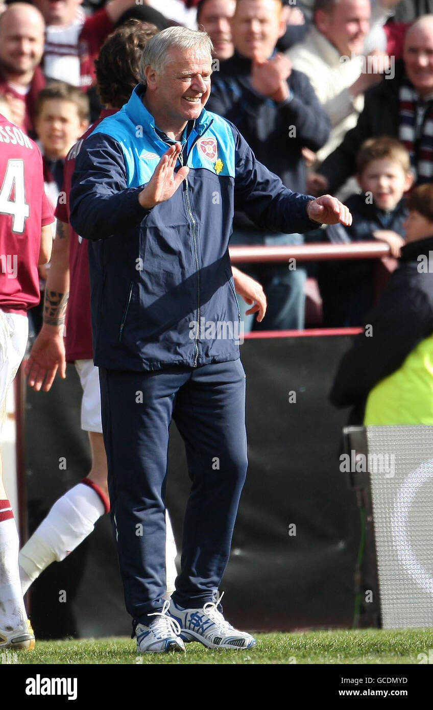 Hearts manager Jim Jefferies during the Clydesdale Bank Premier League ...