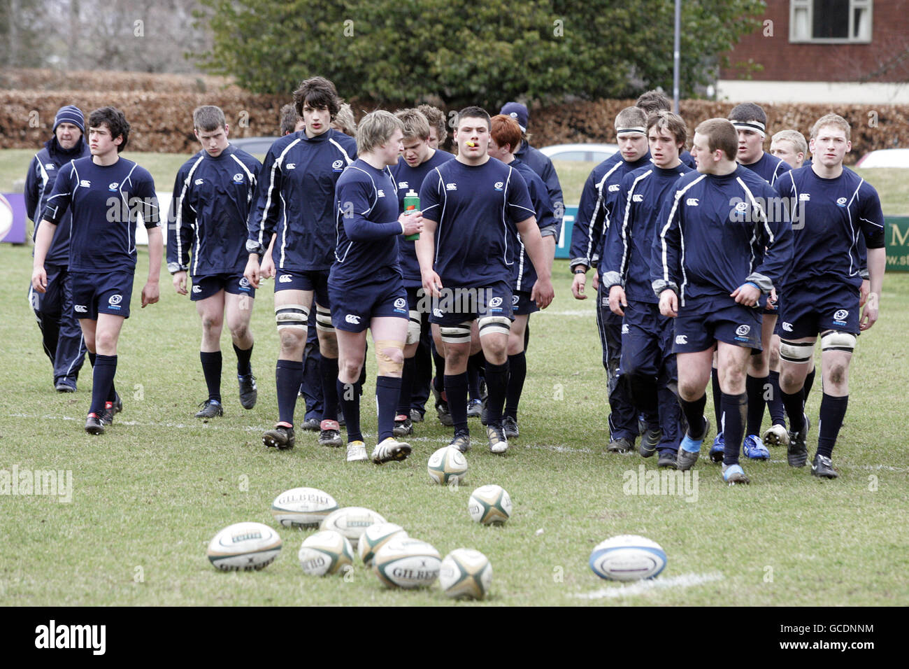 Rugby Union - Scotland U18s v Wales U18s - Greenyards. Scotland players ...