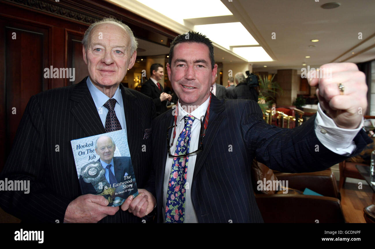 Boxing manager Barney Eastwood (left) with Boxer Dave Boy McAuley ...