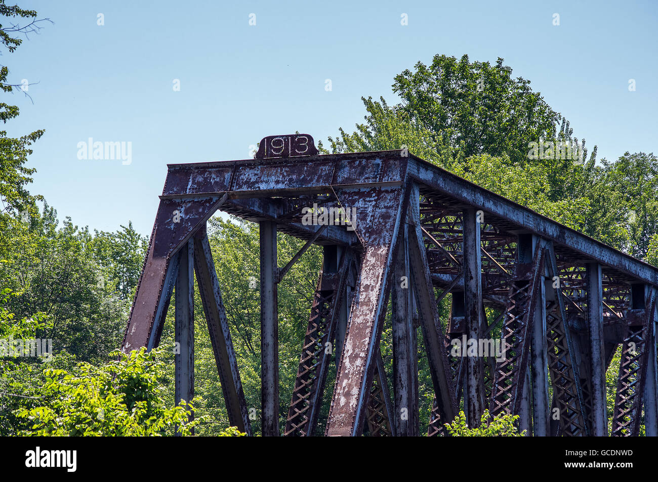 vintage train trestle in a remote wilderness location Stock Photo - Alamy