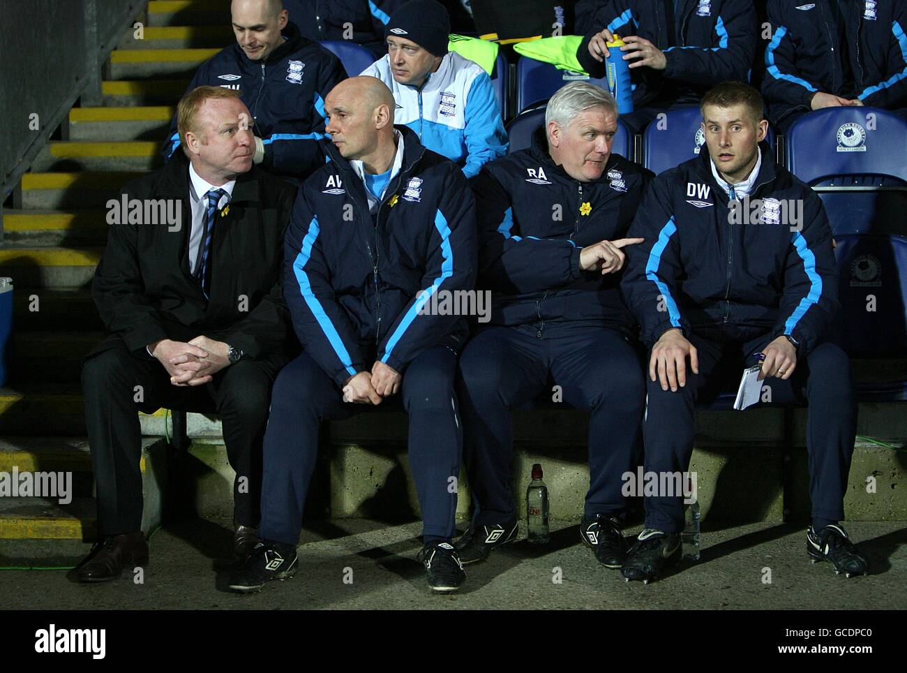 First team coaches andy roy aitken goalkeeping coach dave hi-res stock ...