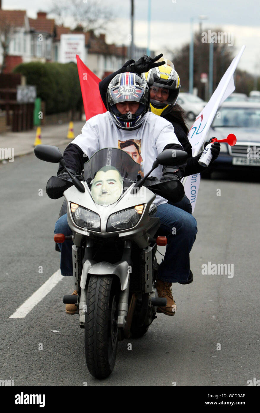 Striking British Airways Cabin Crew at Bedfont FC near Hatton Cross ...