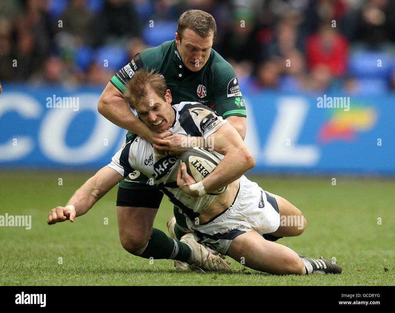 London irishs john rudd and sales dafydd james battle hi-res stock ...