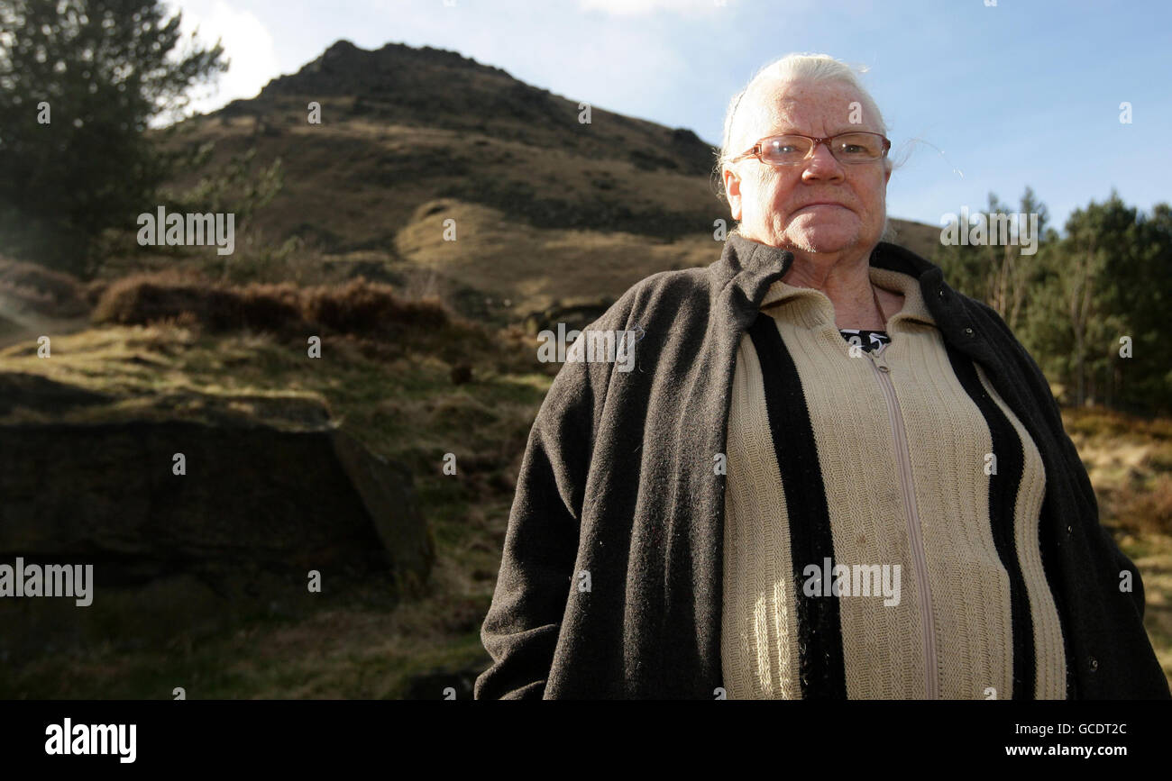 Winnie Johnson, mother of Keith Bennett, on Saddleworth Moor ...