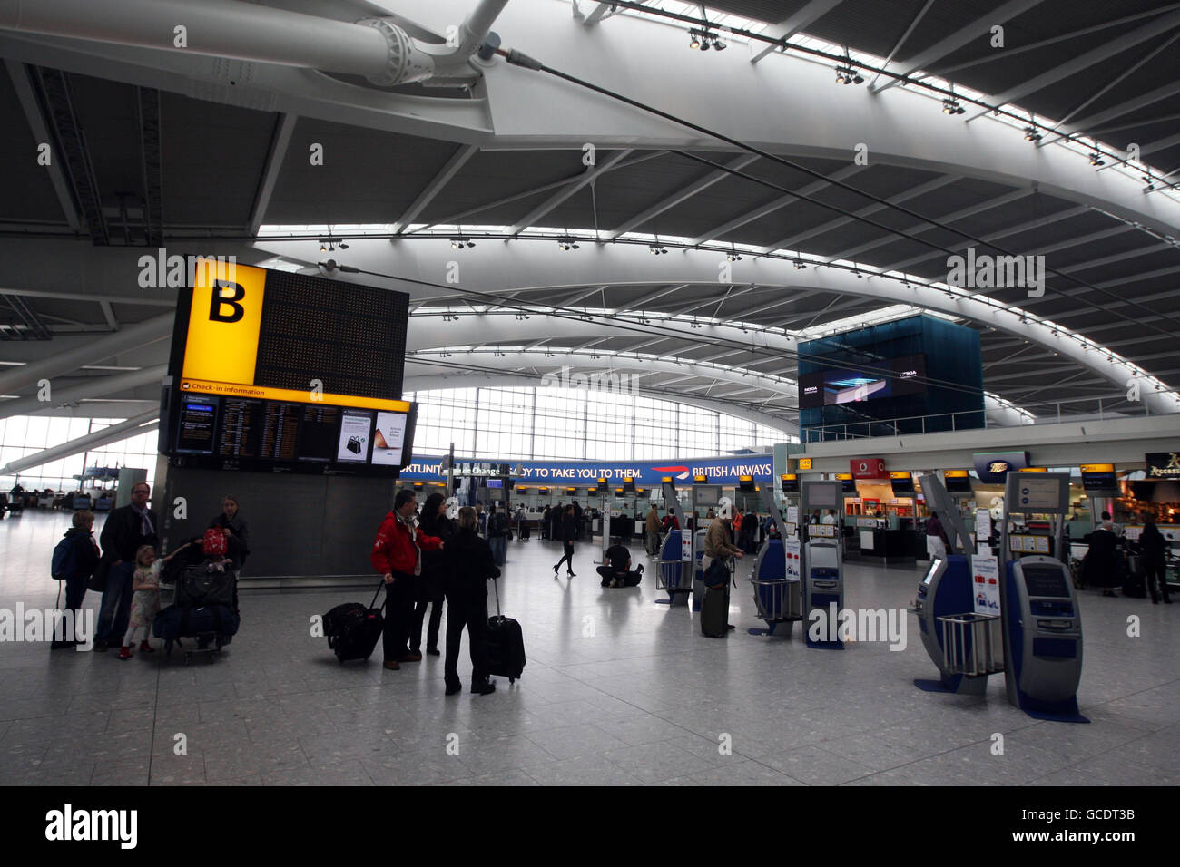 BA cabin crew strike. A general view of Terminal 5 at Heathrow Airport ...
