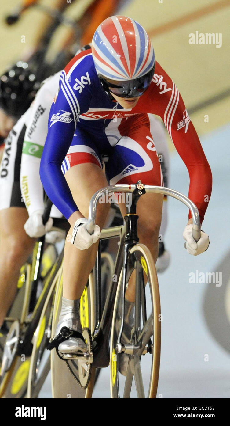 Great Britain's Victoria Pendleton in action in the Keirin during the ...