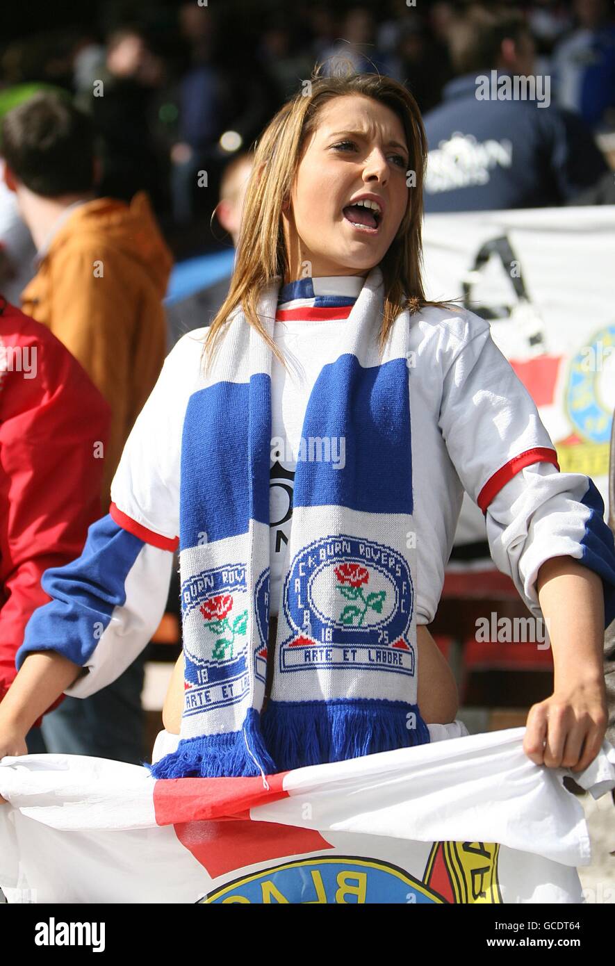 A blackburn rovers fan in stands hi-res stock photography and images ...