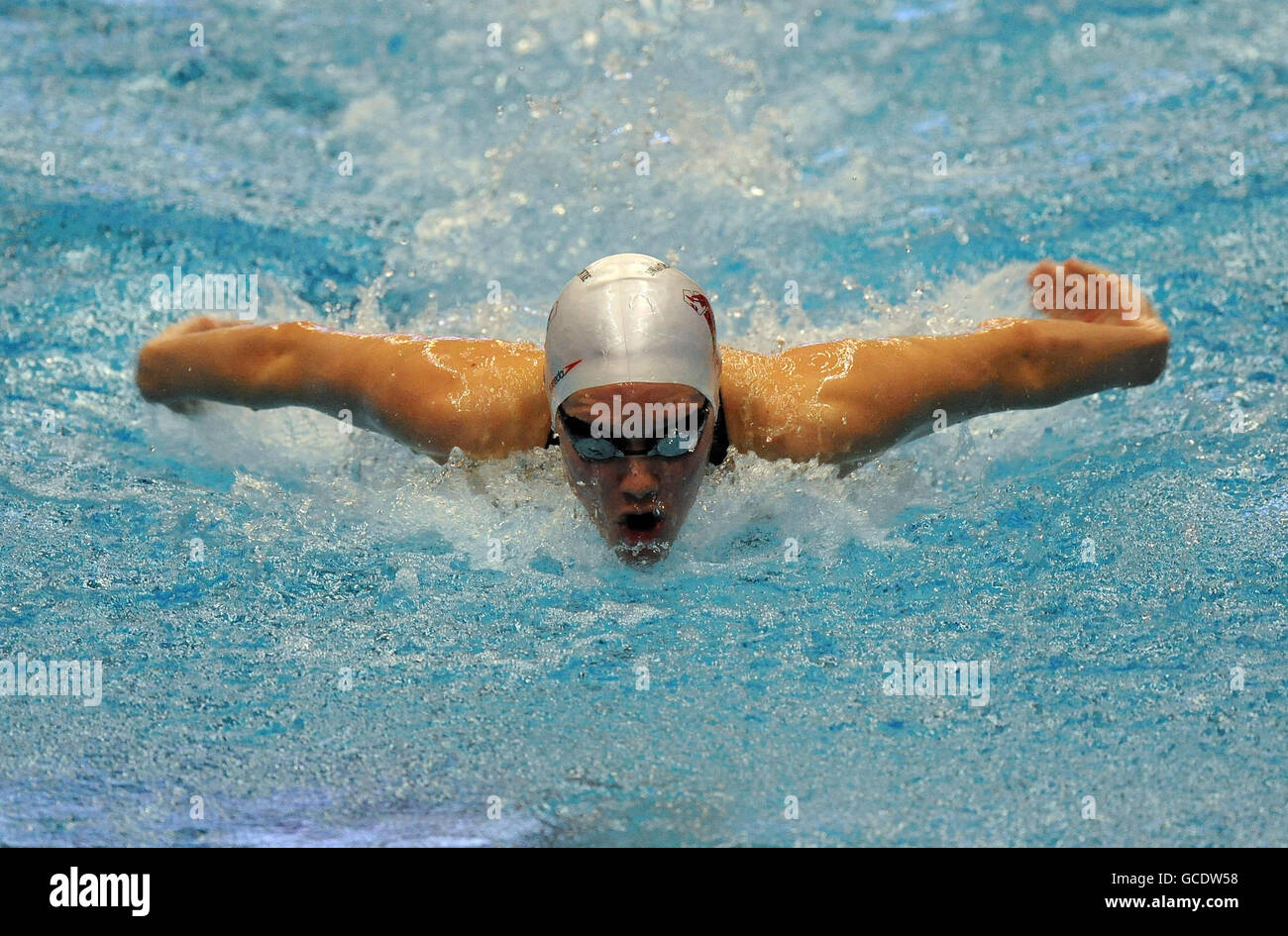 Swansea's Jemma Lowe in action in her heat of the Womens Open 100m ...