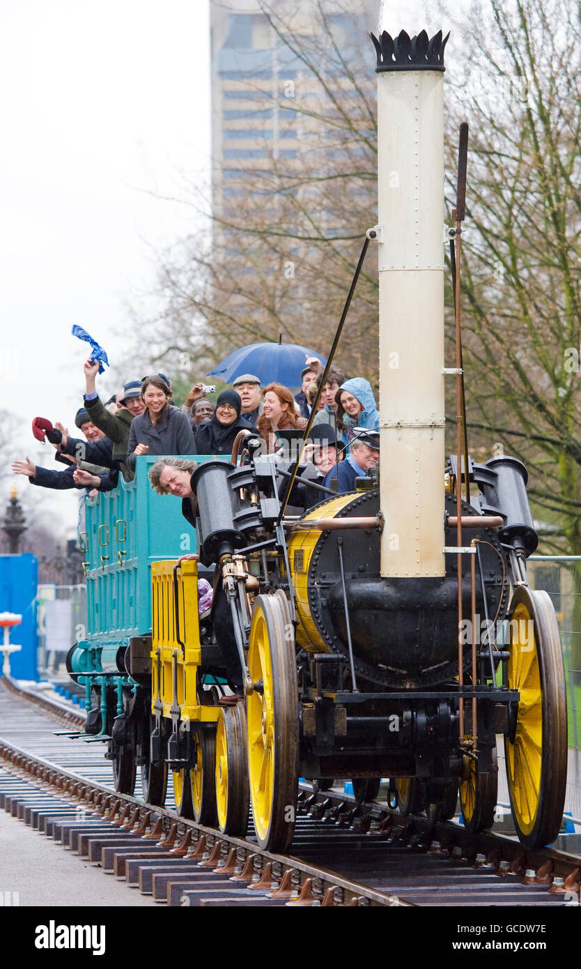 Stephenson's Rocket locomotive Stock Photo - Alamy
