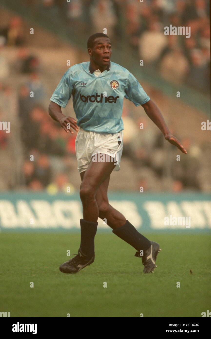 ENGLISH SOCCER. JUSTIN FASHANU, MANCHESTER CITY Z4 Stock Photo - Alamy