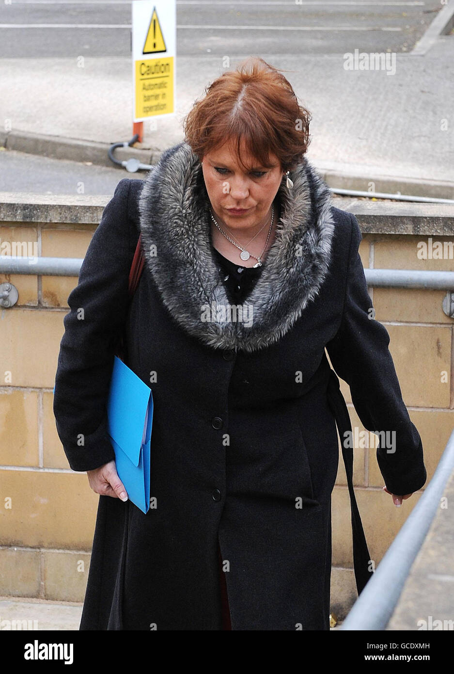 Motorcycle instructor Sandra Kenyon, 46, of Northedge Park, Hipperholme, arrives at Bingley ...