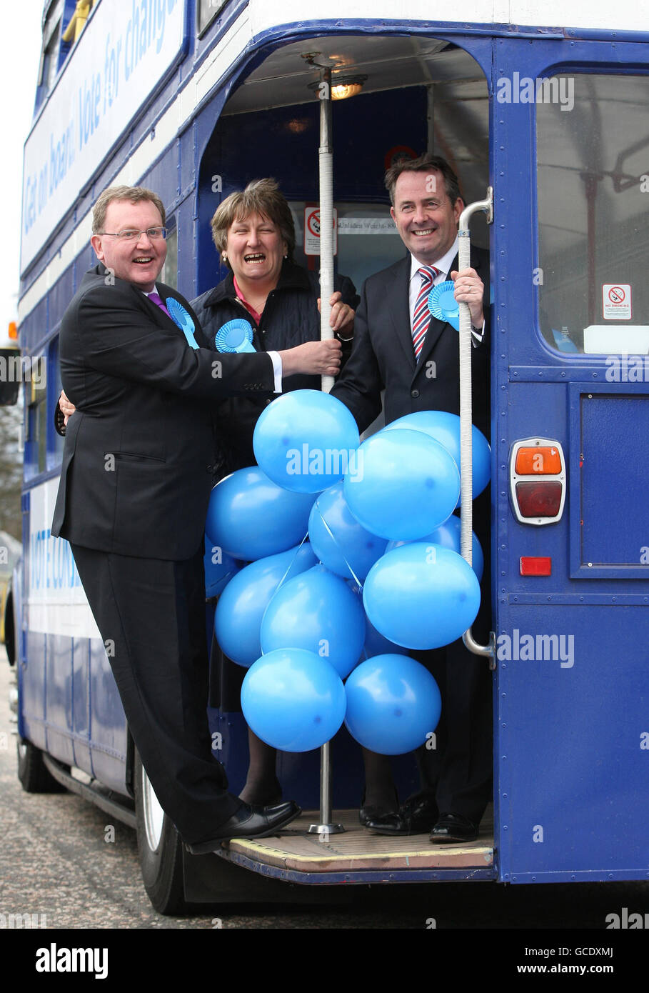 Scottish Conservative leader Annabel Goldie (centre) with David Mundell ...