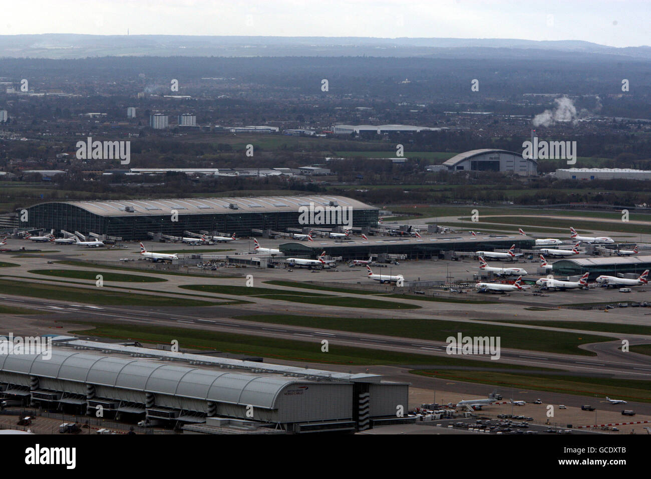 The British Airways Cargo building (front) and Terminal 5 at Heathrow ...