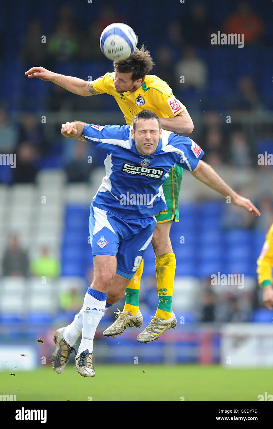 Bristol Rovers's Byron Anthony and Oldham Athletic's Pawel Abbott ...