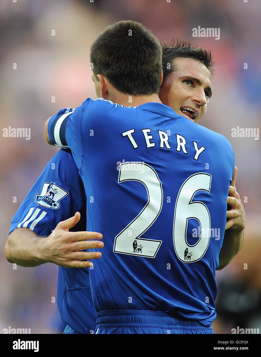 Chelsea's Frank Lampard (left) celebrates with teammate John Terry ...