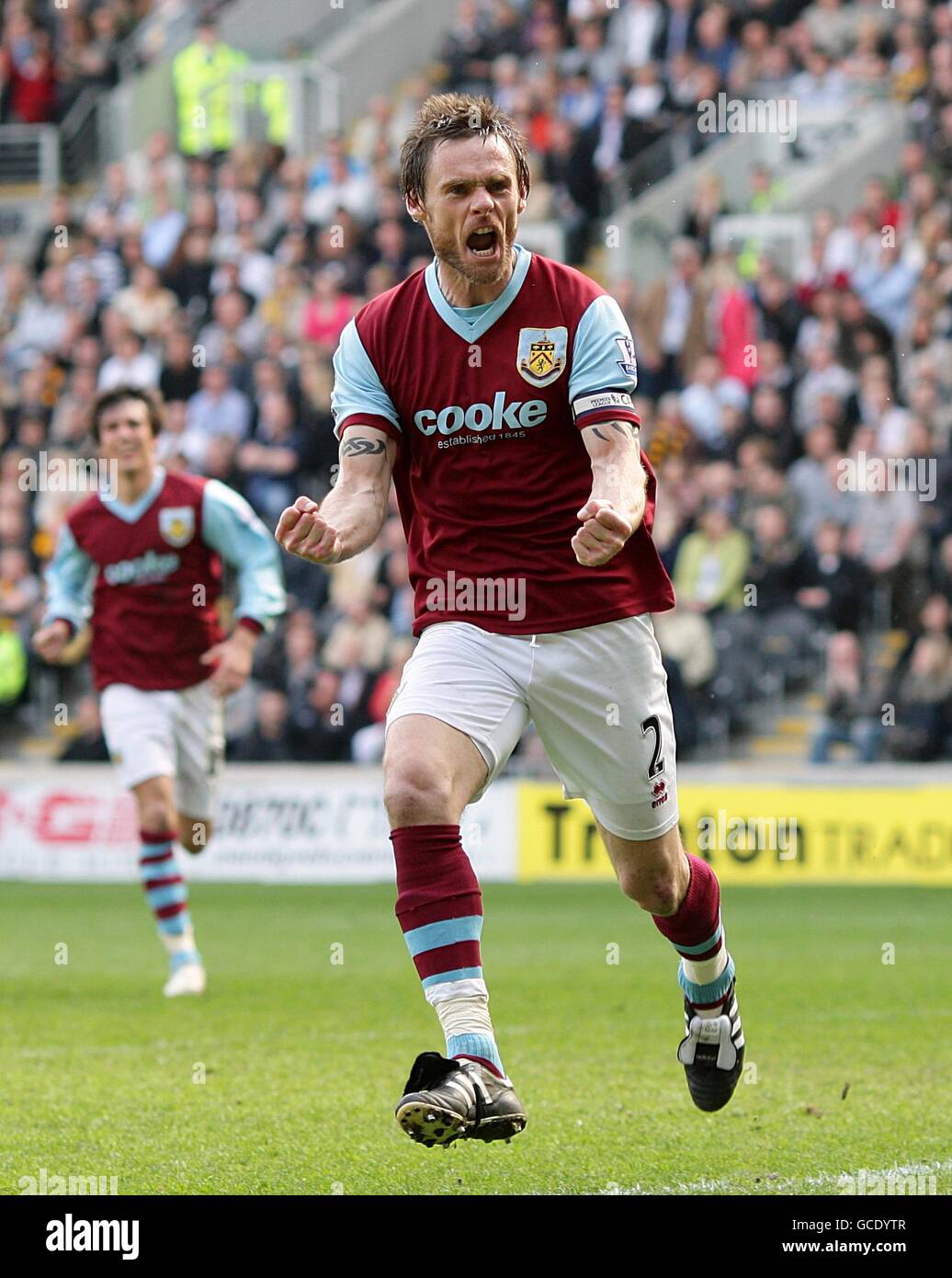 Burnleys graham alexander celebrates scoring hi-res stock photography ...