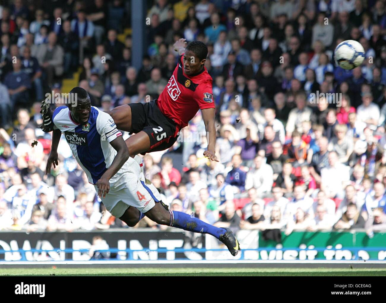 Blackburn Rovers' Christopher Samba (left) and Manchester United's ...