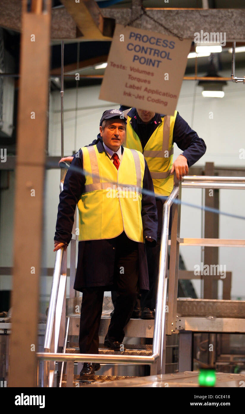 Iain Gray, Labour's Leader in the Scottish Parliament during a visit to ...