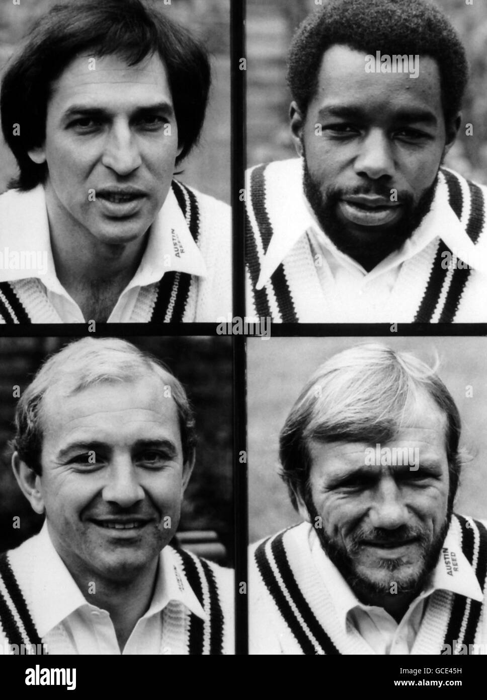 Members of the Middlesex County Cricket team (top left-right) Mike ...