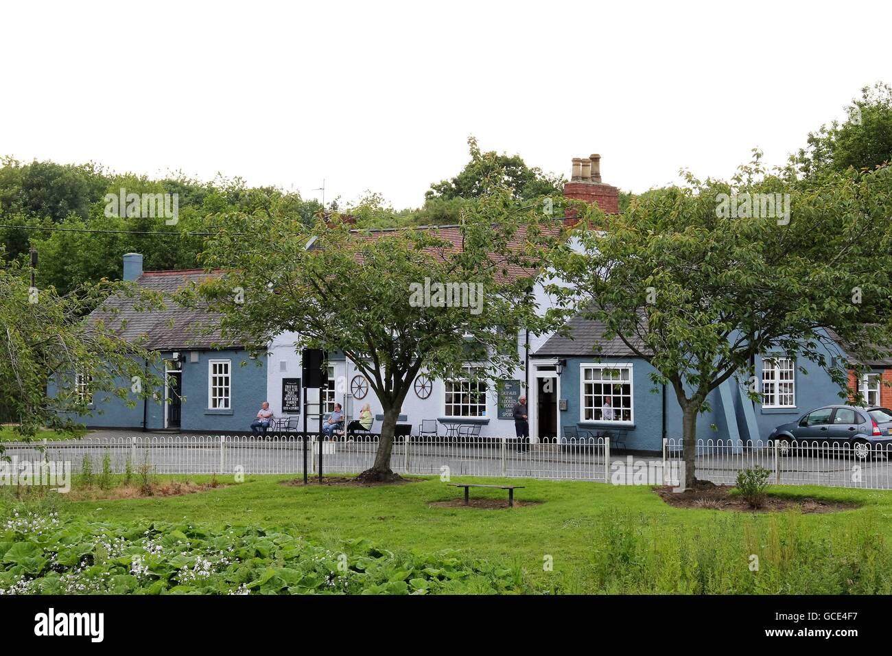 View of the Biddick Inn from the bank of the River Wear, looking ...