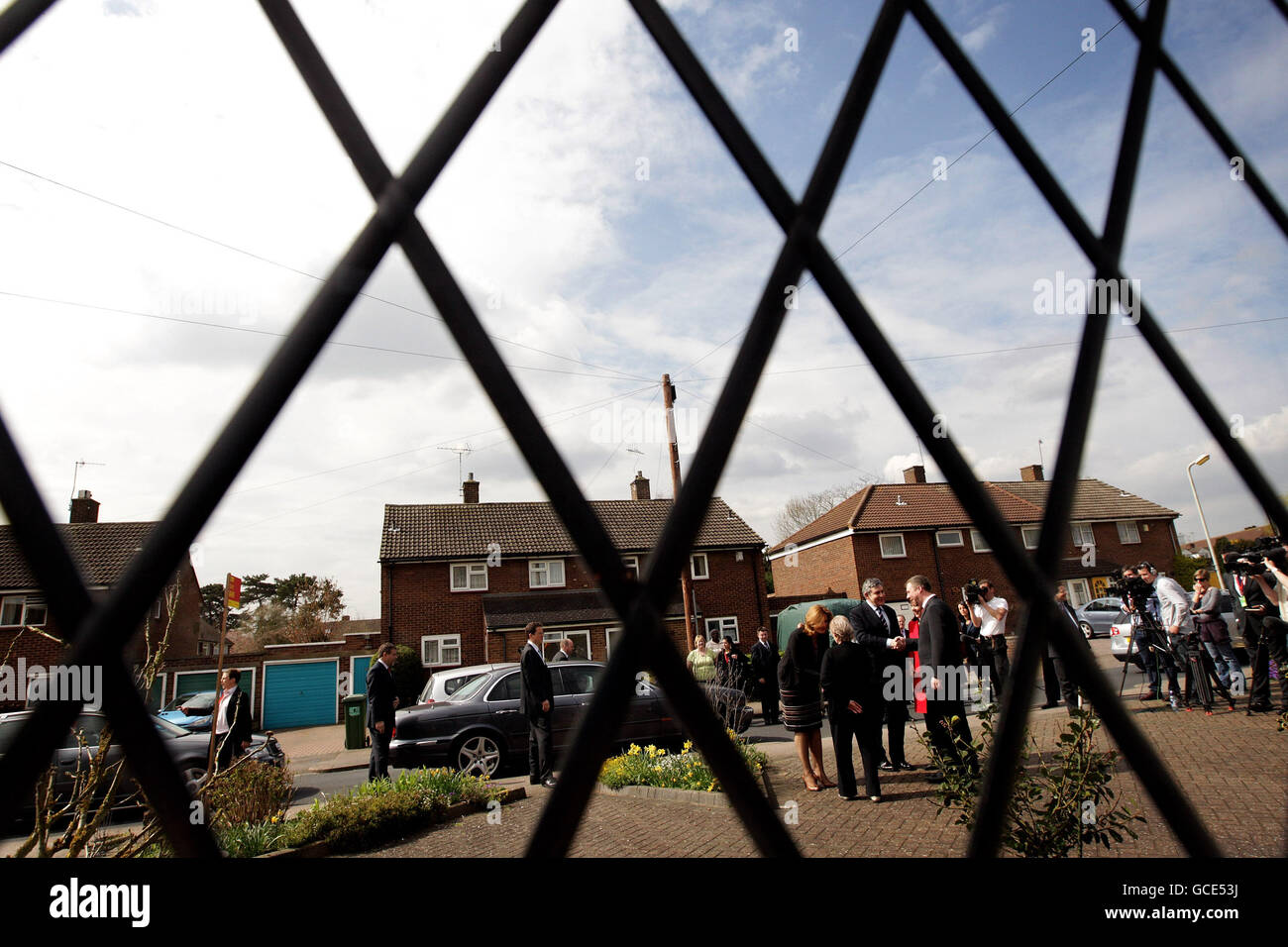 Prime Minister Gordon Brown and his wife Sarah are invited into the ...