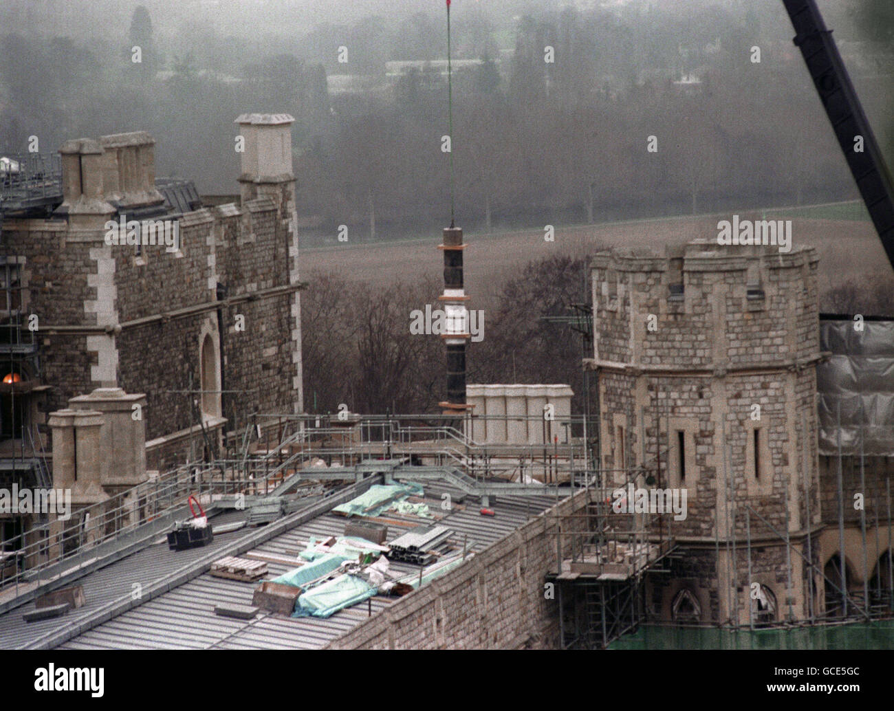 Buildings Landmarks Windsor Castle Restoration Stock Photos & Buildings ...
