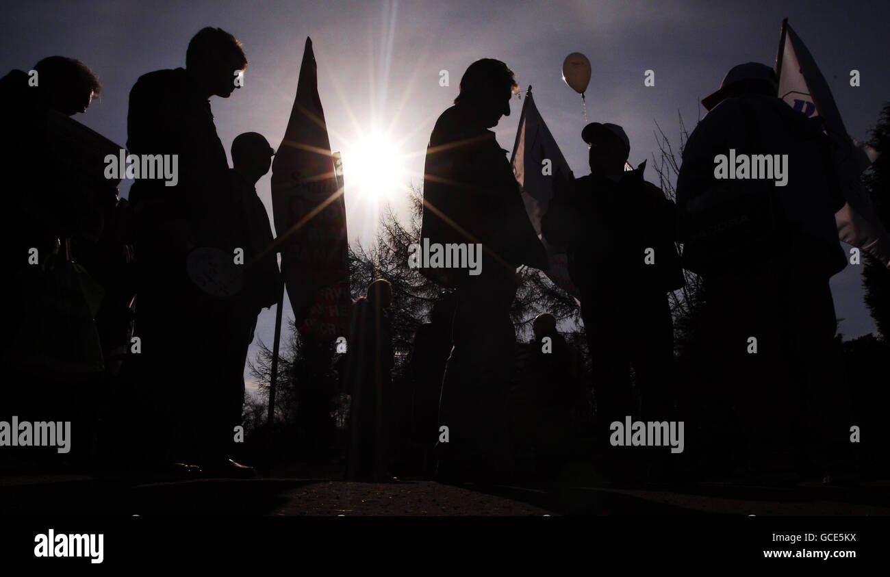 Nationwide services demonstrations Stock Photo - Alamy