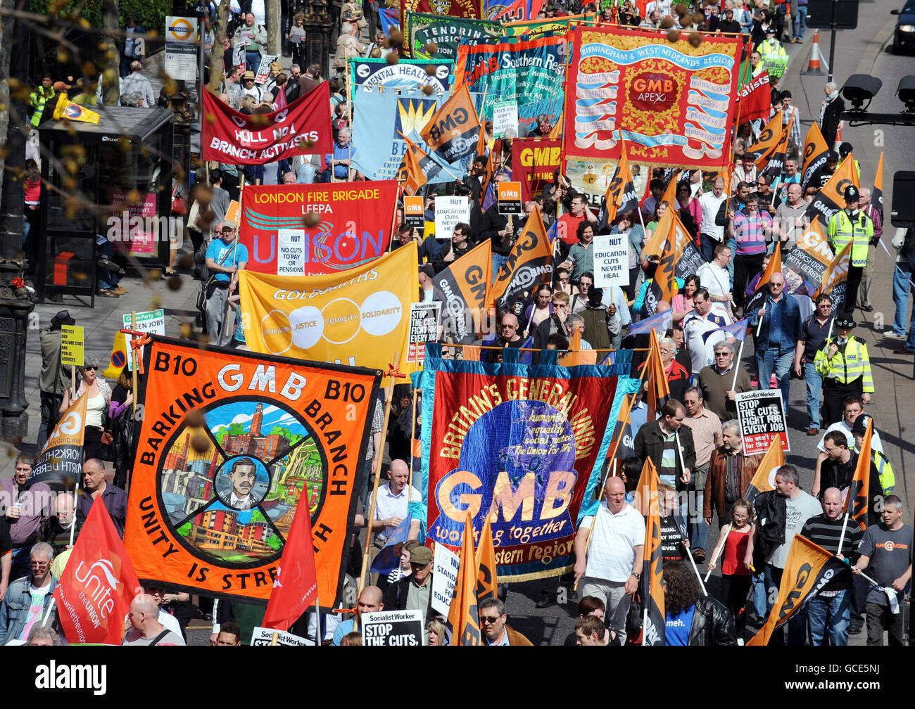 Nationwide services demonstrations Stock Photo - Alamy