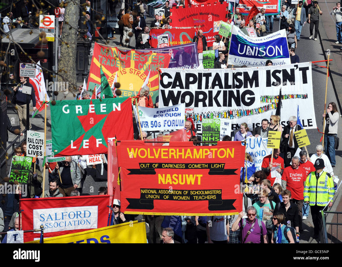 Nationwide services demonstrations Stock Photo - Alamy