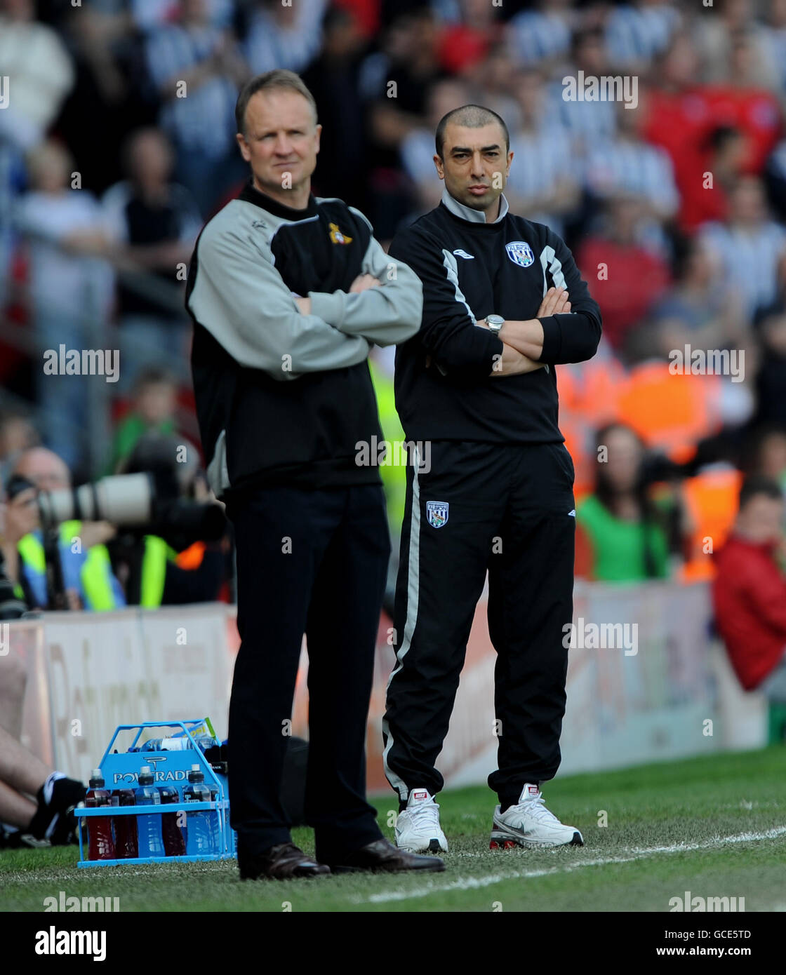 Doncaster Rovers' Manager Sean O'Driscoll (left) and West Bromwich ...