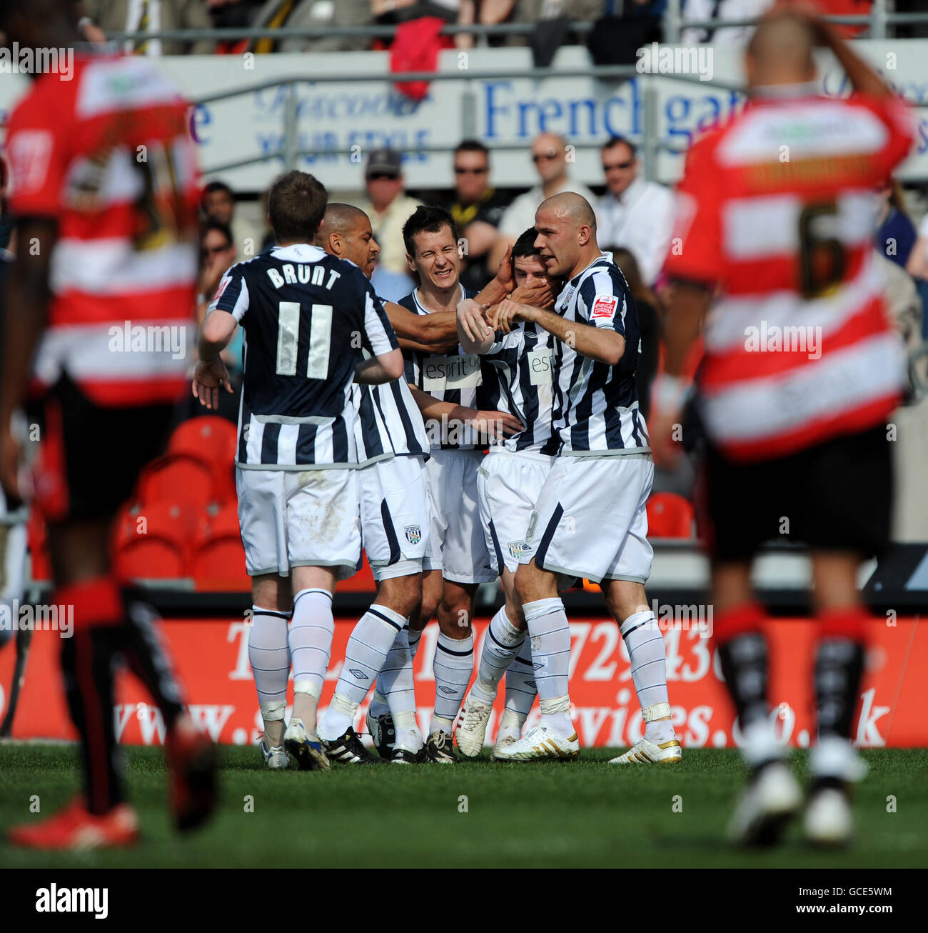 West Bromwich Albion's Graham Dorrans (second from right) celebrates ...