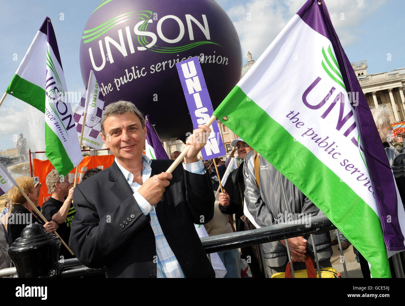 Nationwide services demonstrations Stock Photo - Alamy